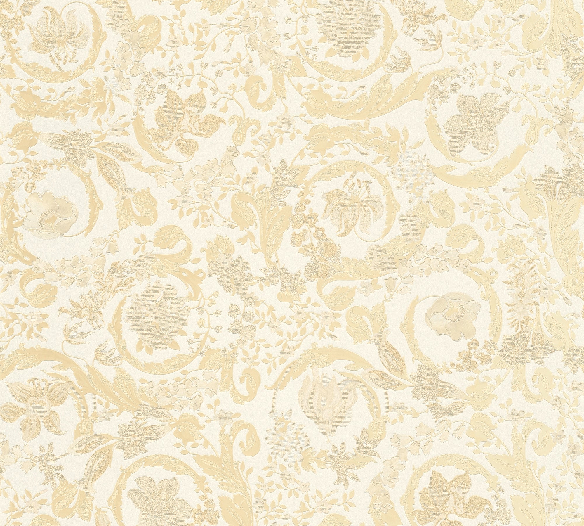 Sample - Versace Satin Wallpaper - Cream + Soft Gold – The Inside