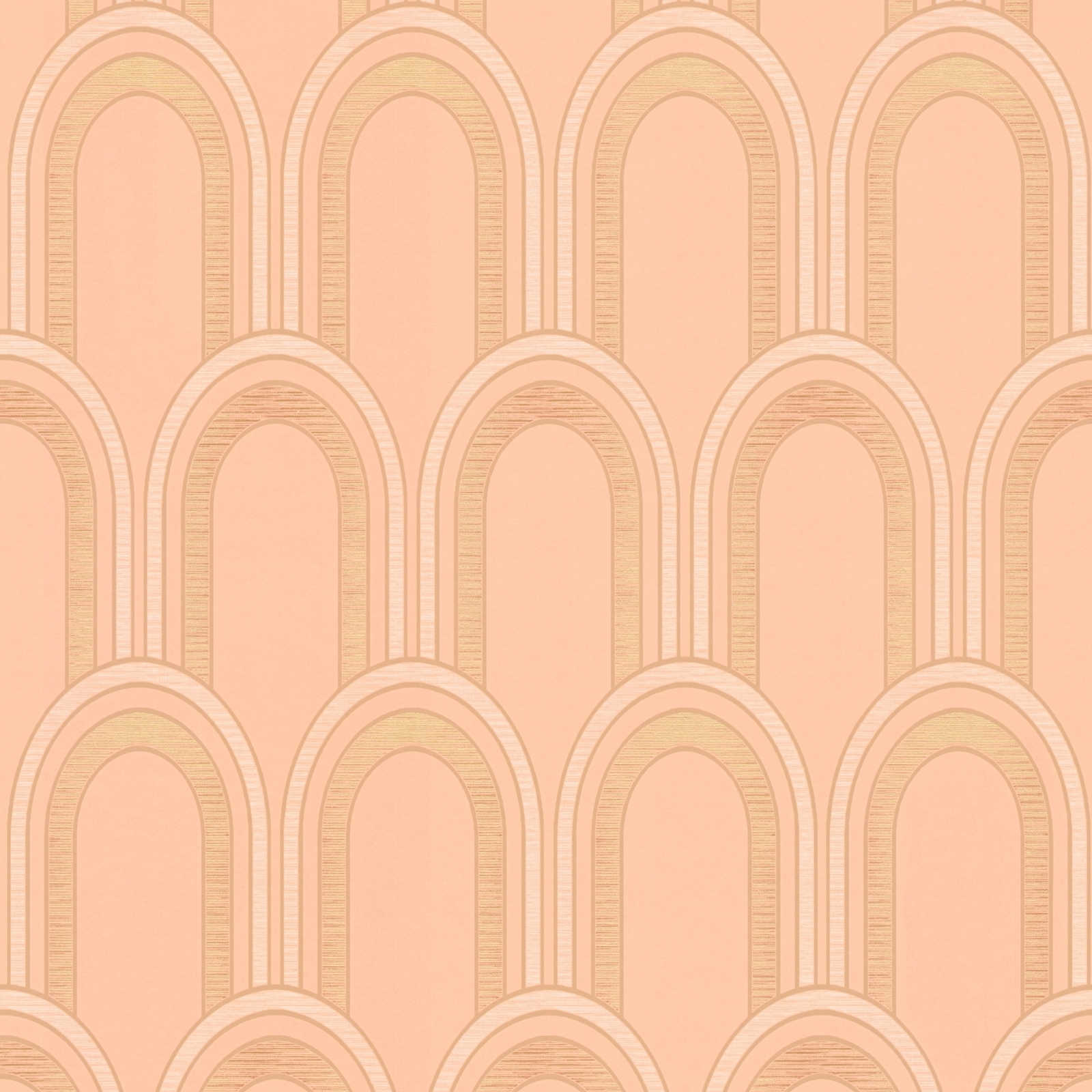 Metallic Arches Wallpaper - Orange – The Inside