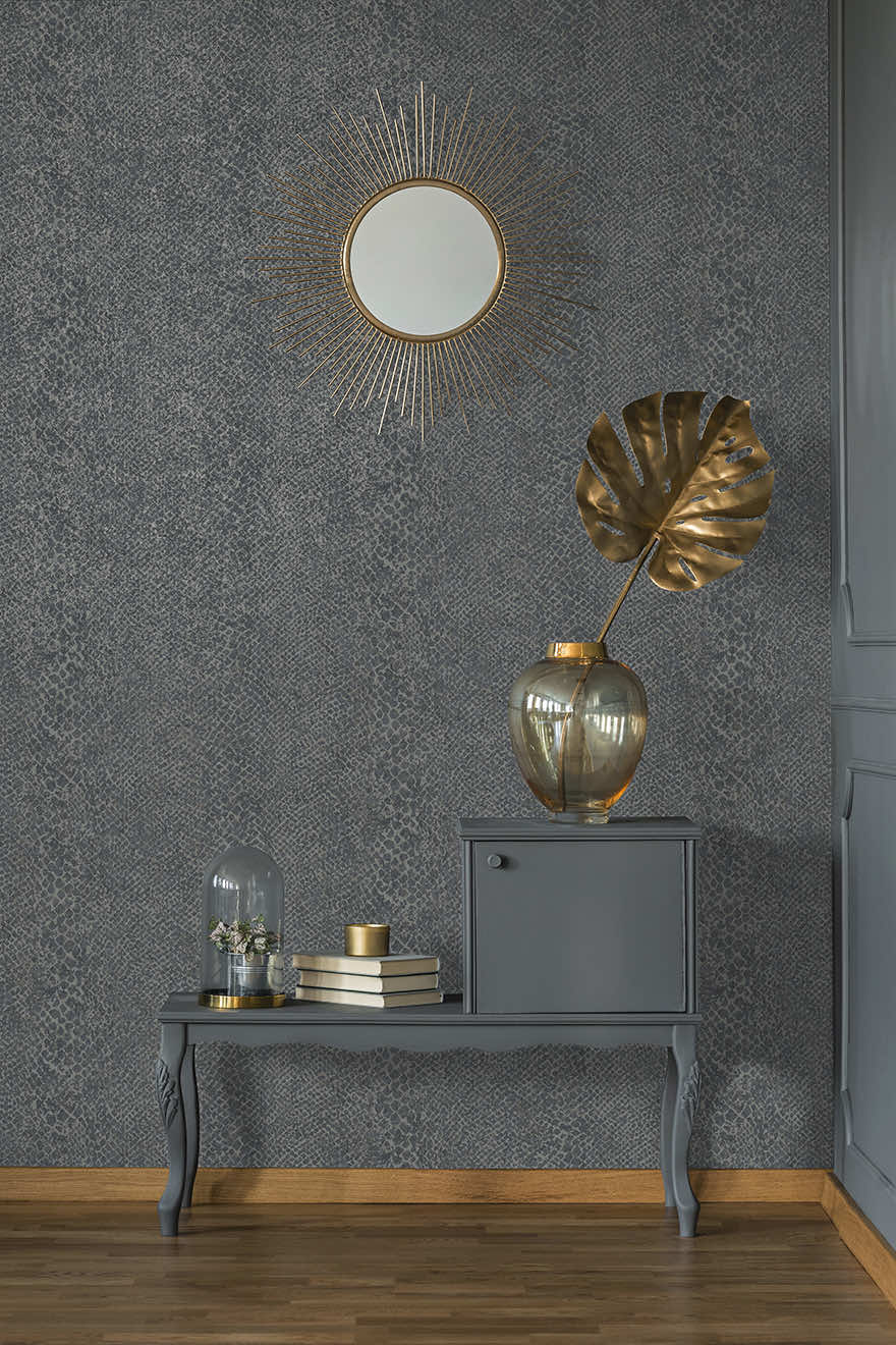 Boa Wallpaper - Navy – The Inside