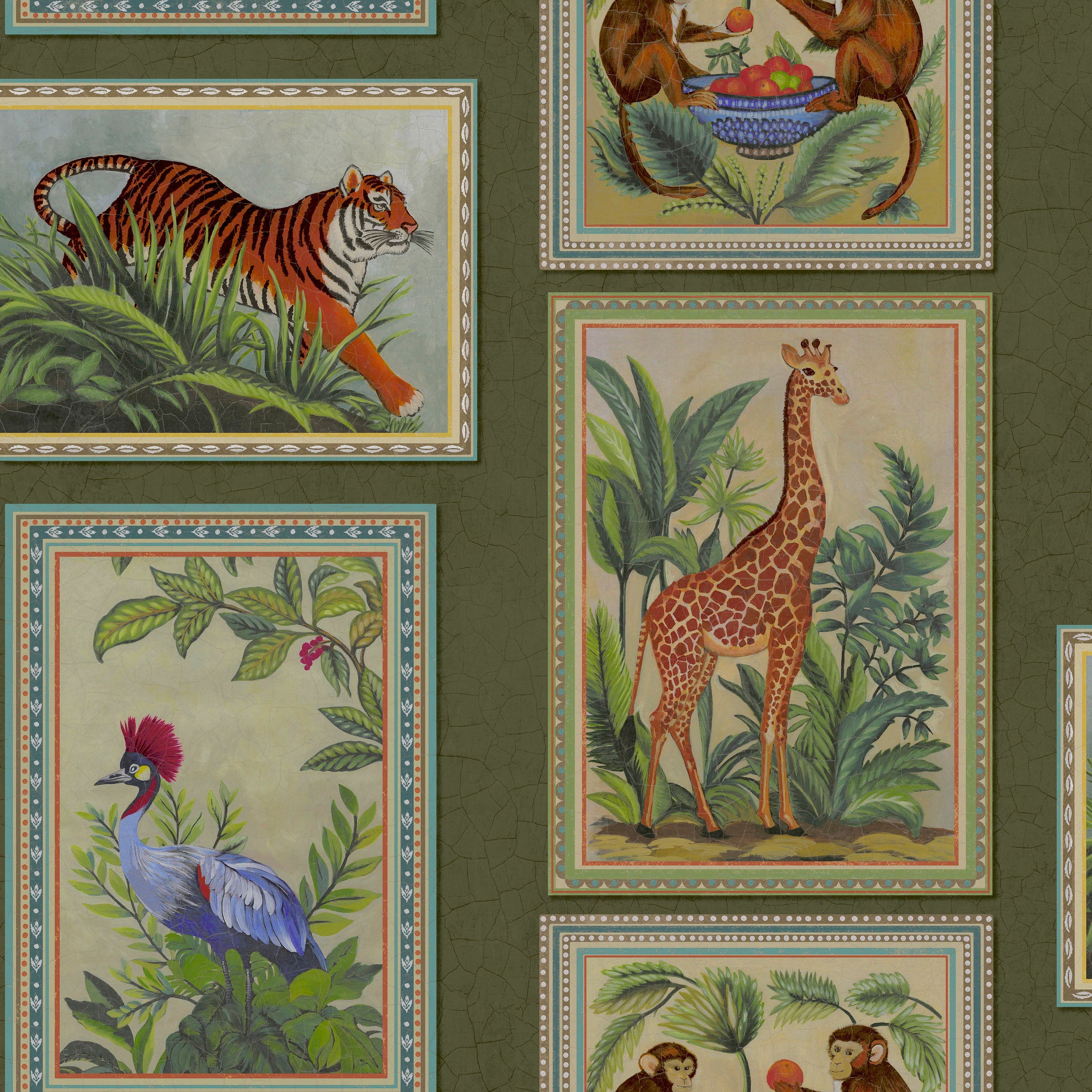 Menagerie Wallpaper - Green – The Inside