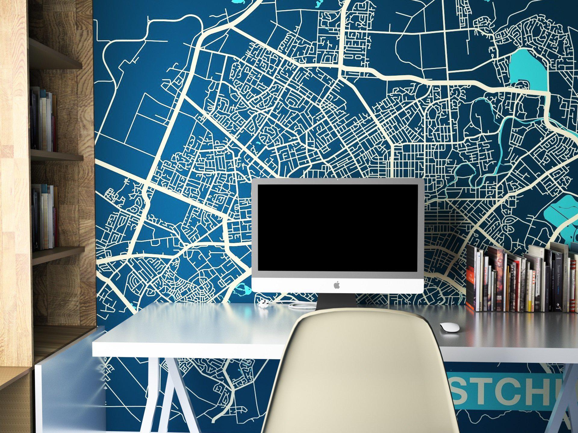 City Map Mural Wallpaper Online NZ | The Inside