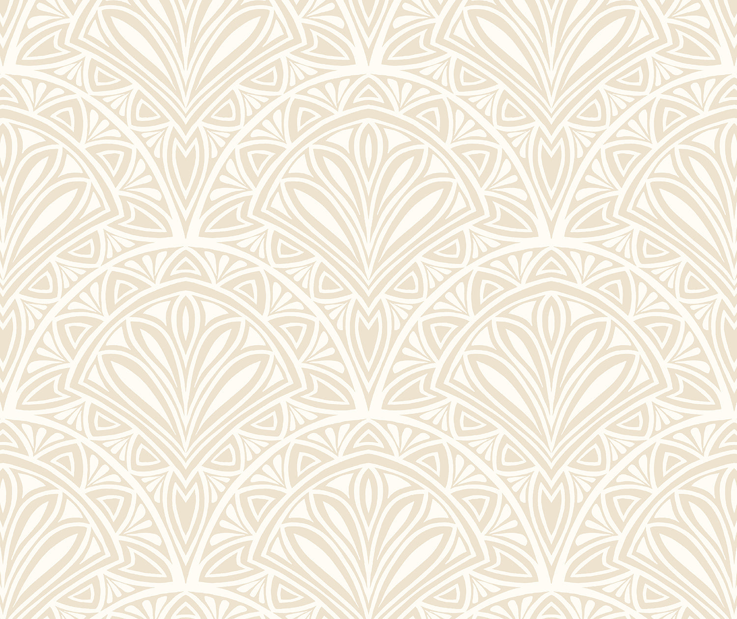 Sample - Deco Fan Wallpaper - Natural – The Inside