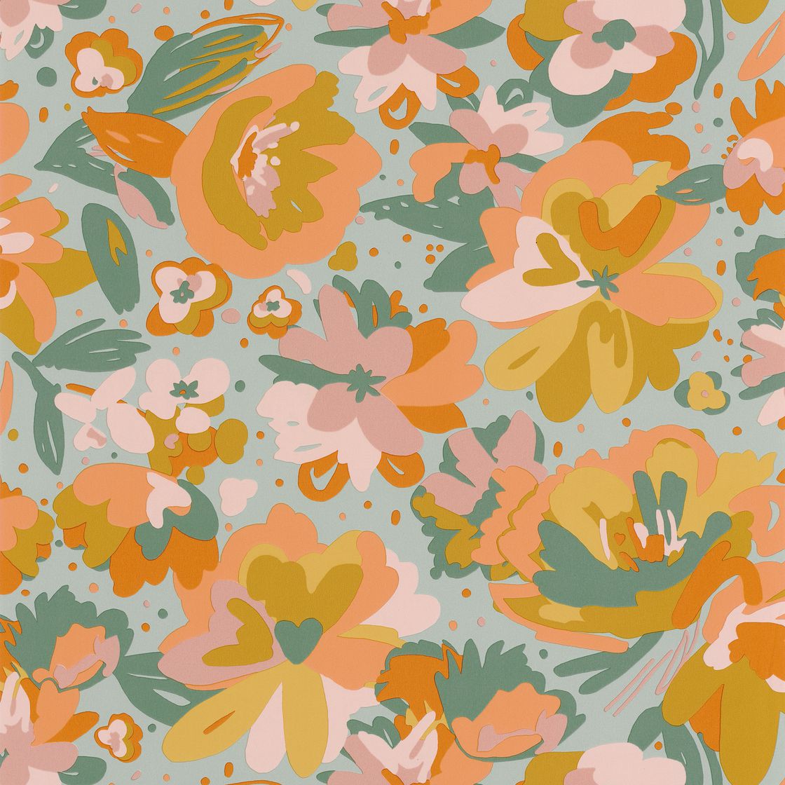 July Flower Power Wallpaper Online NZ | The Inside