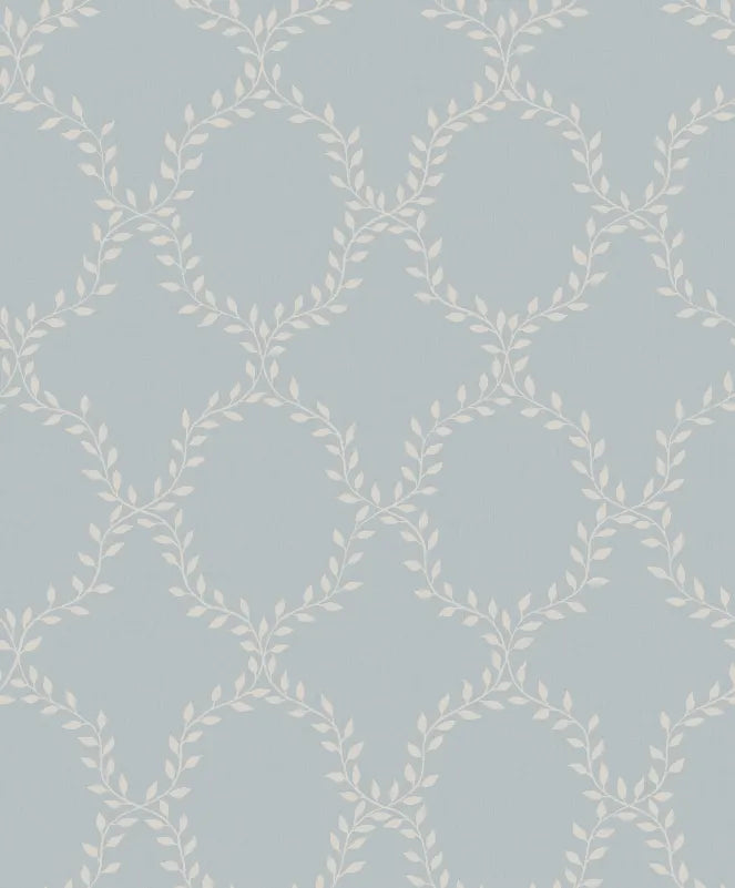 Wilma Wallpaper - Misty Blue – The Inside