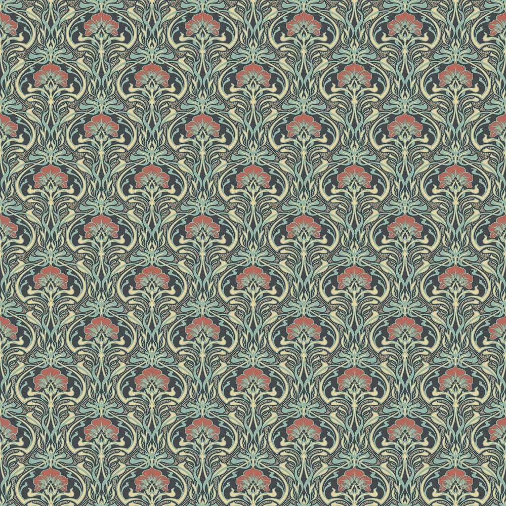 Flora Art Deco Wallpaper Online NZ | The Inside