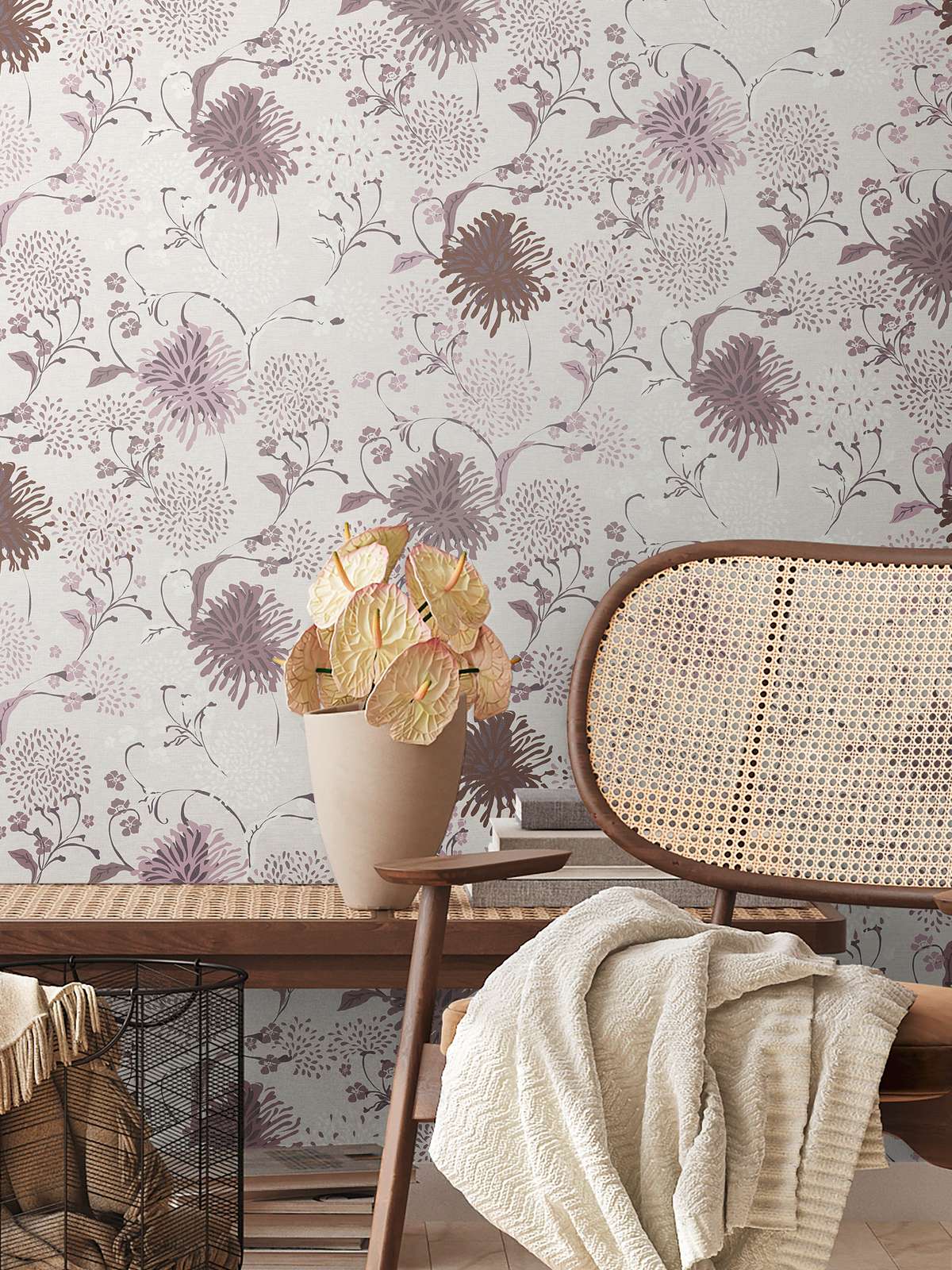 Whispering Flora Wallpaper - House of Turnowsky - Pink – The Inside
