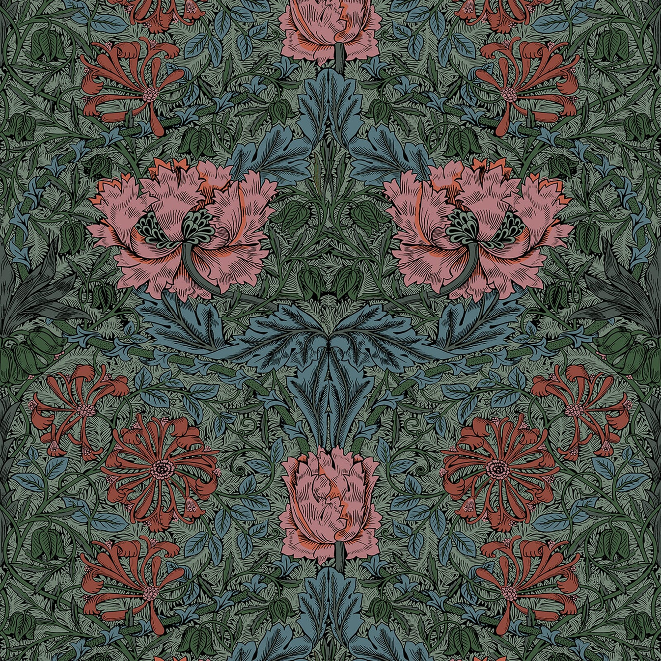 Honeysuckle Hybrid Mural Wallpaper - House of Hackney - Discontinuing ...