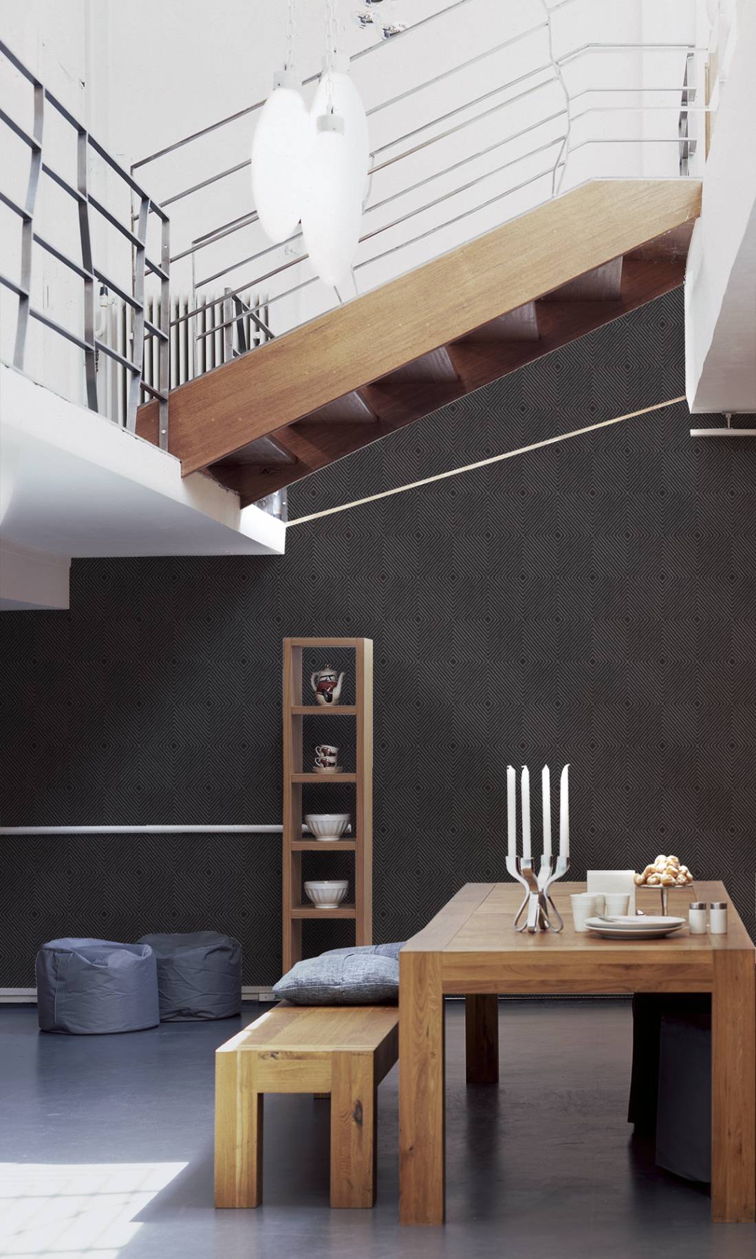 Metropolitan Grid - Abstract Wallpaper - Black – The Inside