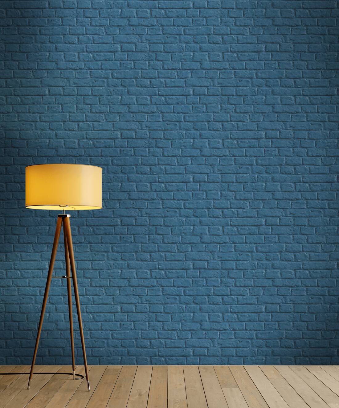 Amsterdam Vintage Brick Wallpaper by Anke & Daan - Blue – The Inside